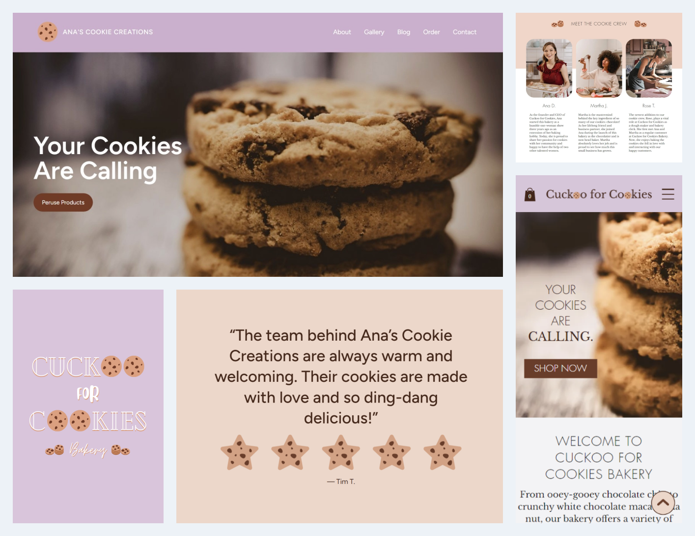 Fictional Cookie Bakery Websites – Ana Rose Designs